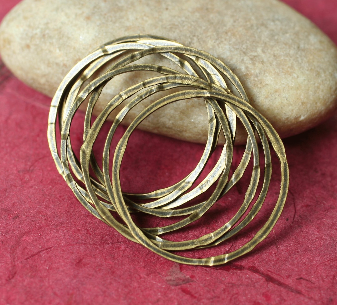 Hand Hammered Textured Round Link O Ring Connector Size Aprox 24mm ...