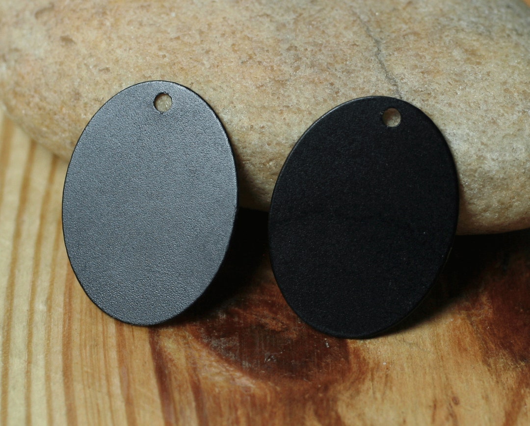 Matte Finish Gold Plated, Rose Gold or Black Tone Oval Dangle Drop Size ...