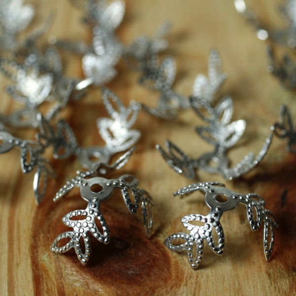 Leaf Bead Caps - Etsy