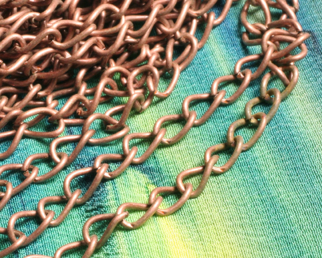 10 Ft, Antique Copper Twisted Link Chain 4x3mm (item ID Actlc4x3) D32 ...