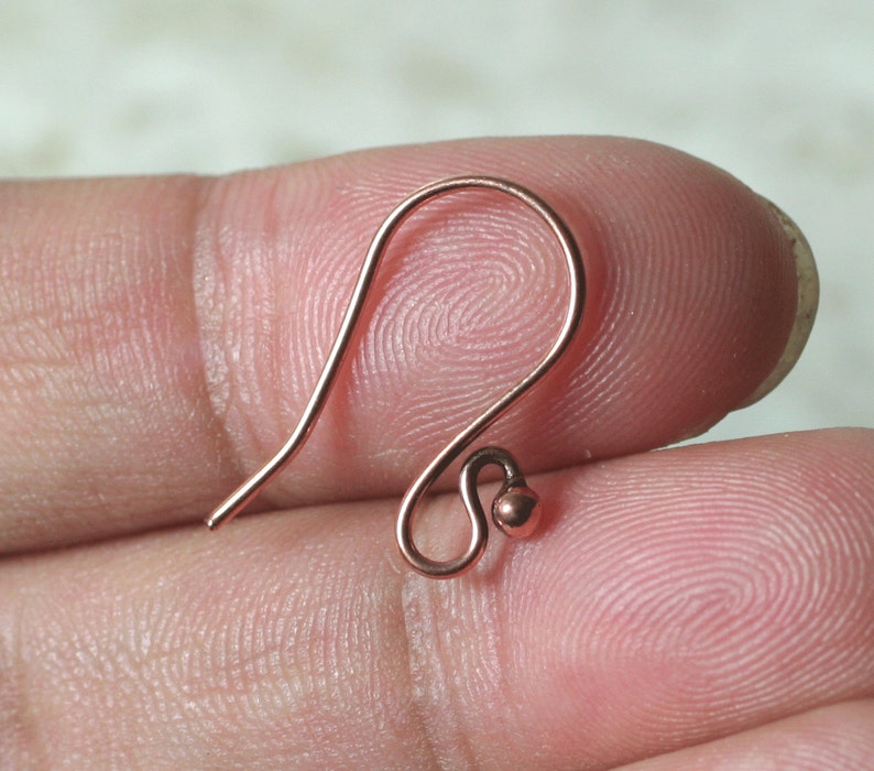 Copper Hook Ear Wires Select Your Type and Quantity F9288FY - Etsy