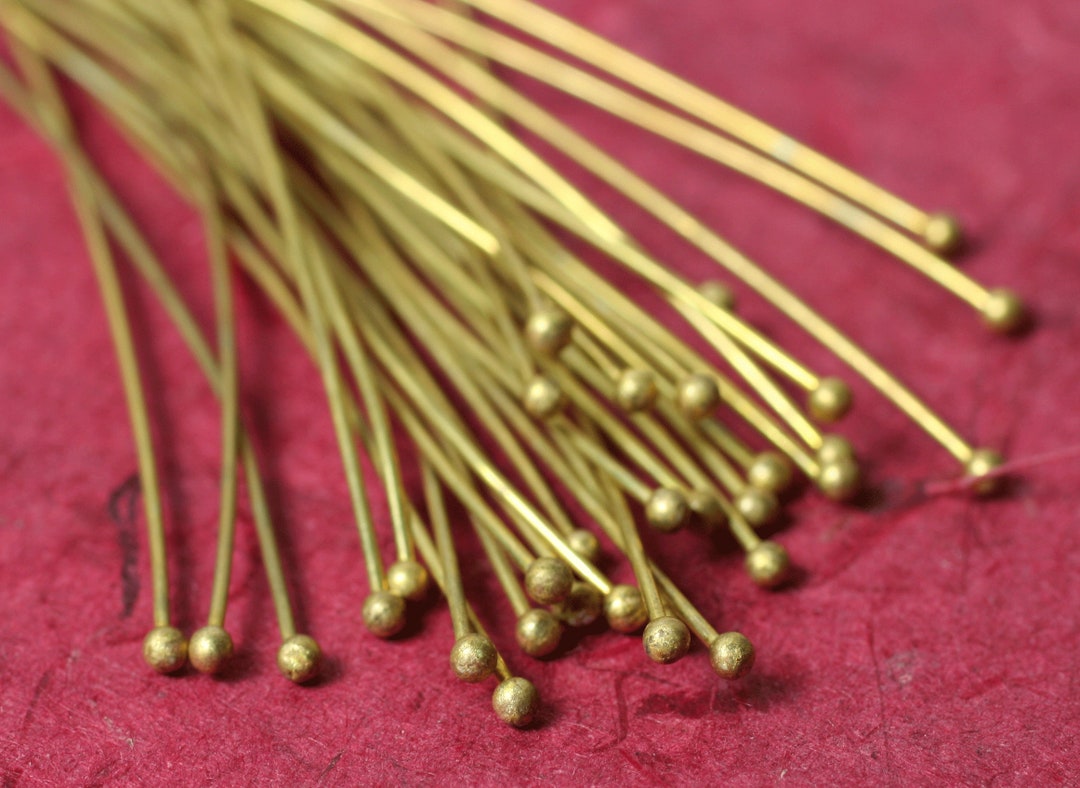 Ball Head Pins, Jewelry Making Supplies (60mm, 22g), Select Color and ...
