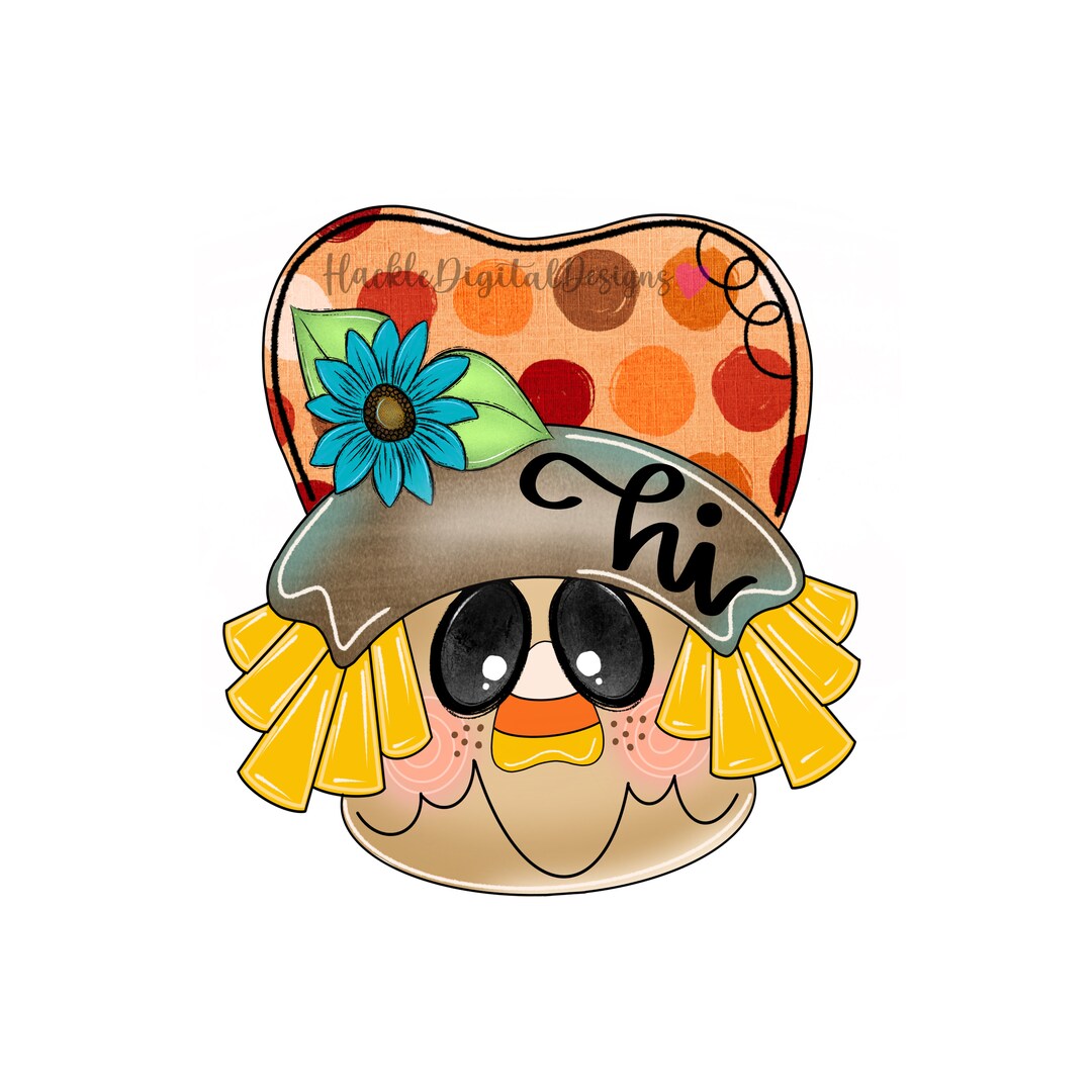 Fall Scarecrow Digital Template, Digital Template, Fall Door Hanger ...