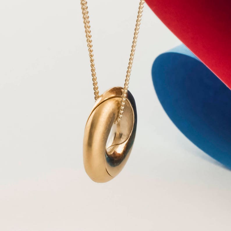 Personalised Yellow Gold Mobius Necklace Gold Eternity - Etsy