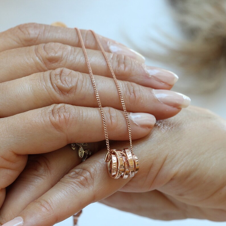 Personalised Solid Yellow /rose Gold Scroll Necklace - Etsy