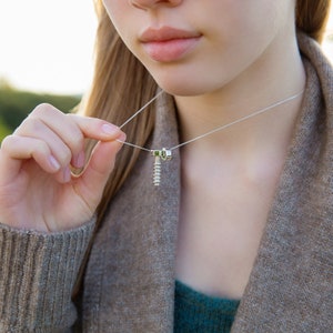 Personalised Gemstone Nut & Bolt Necklace - Etsy