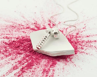 Baby Nut & Bolt Personalised Necklace | Etsy