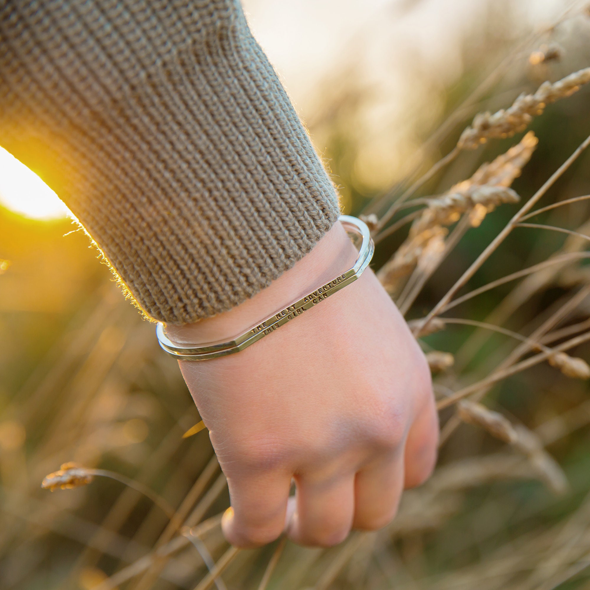 Personalised Handmade Silver Geometric Bangle | Etsy