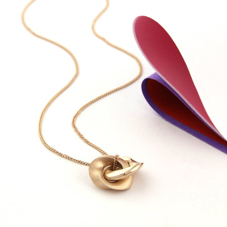 Personalised Yellow Gold Mobius Necklace Gold Eternity - Etsy