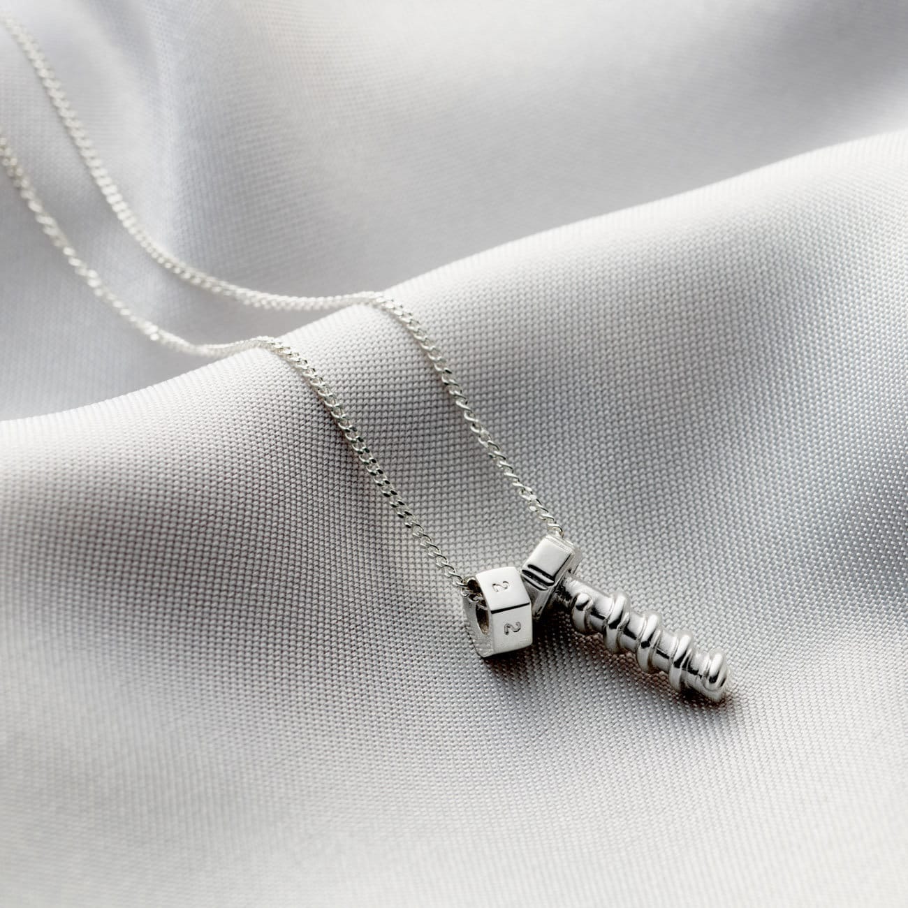 Baby Nut & Bolt Personalised Necklace - Etsy