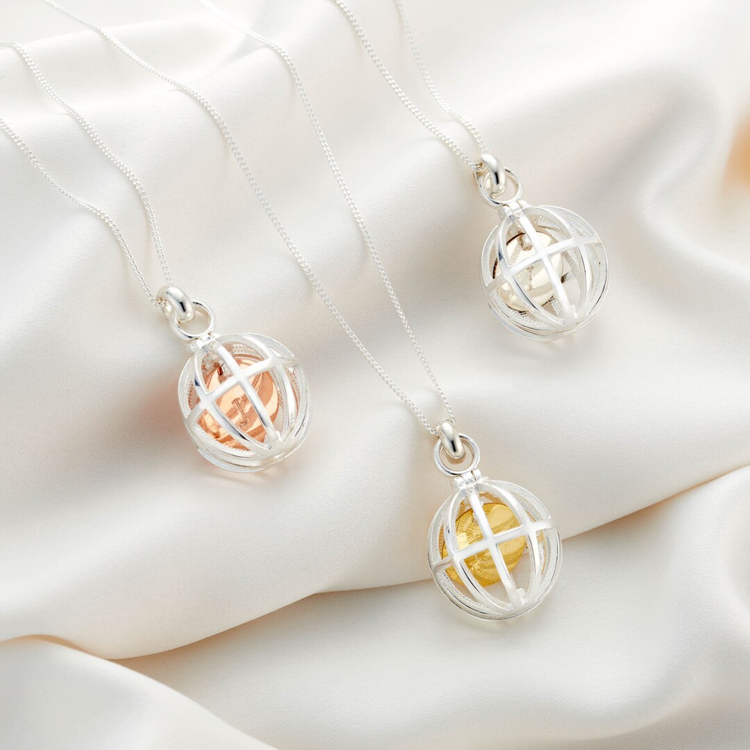 Personalised Silver Cage Locket | Personalised Necklace | Monogram ...