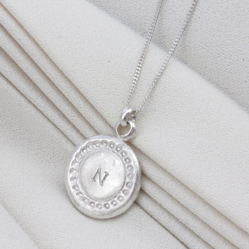 Personalised Silver Initial Necklace - Etsy