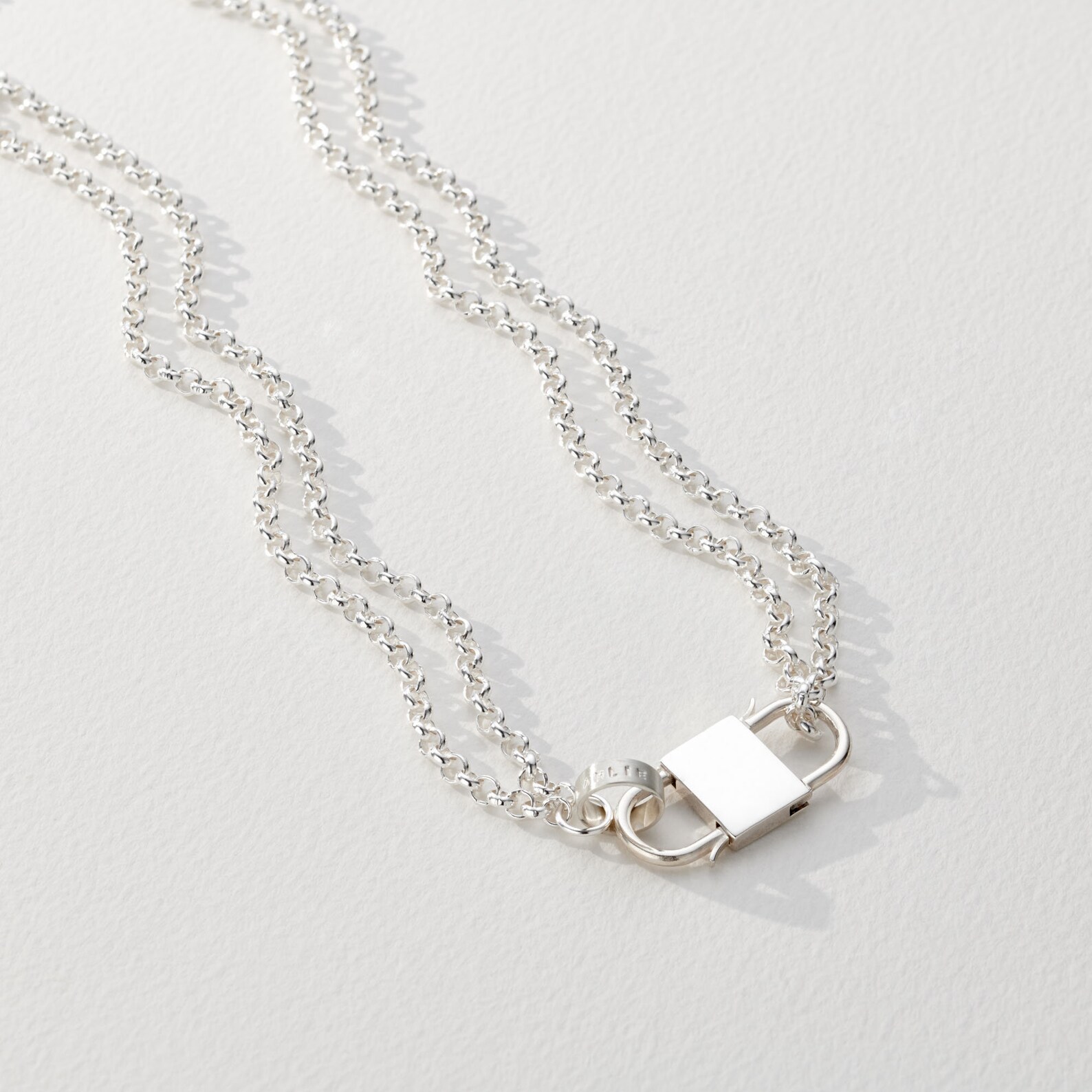 Padlock Chain Personalised Padlock Necklace Lock Paperclip - Etsy UK