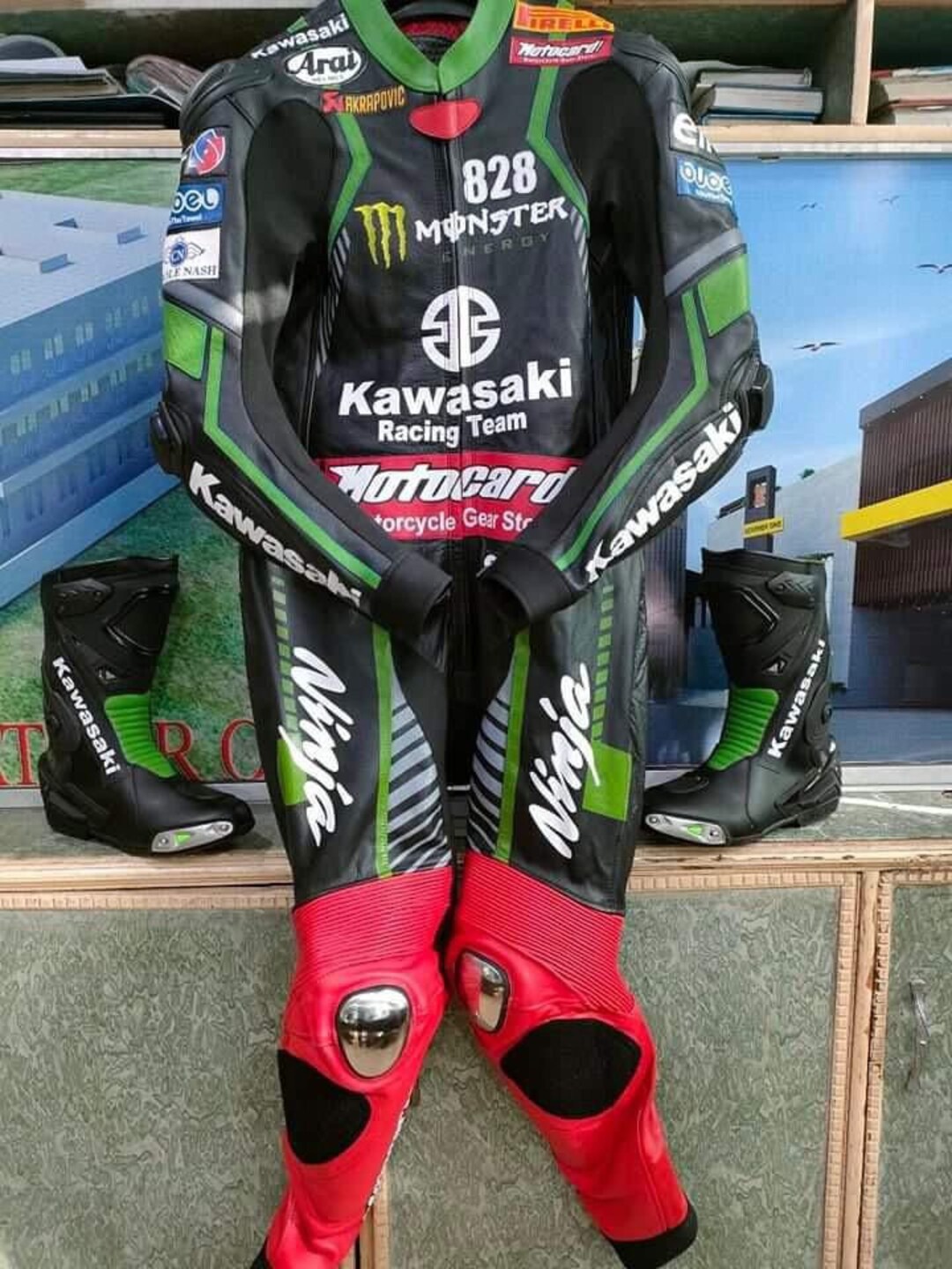 Kawasaki Ninja Motogp Customised Leather Racing Suit - Etsy