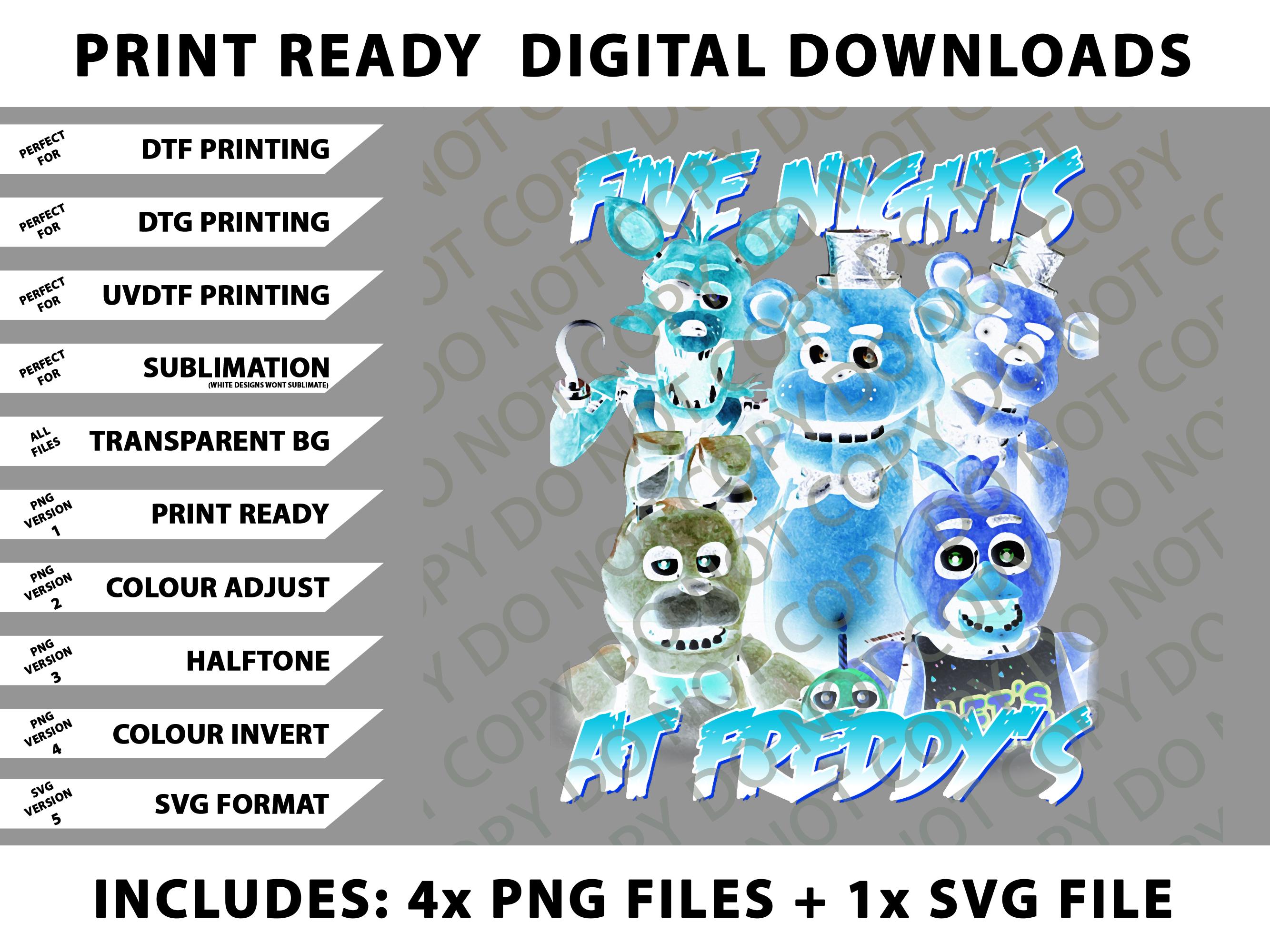 Five Nights at Freddy's, FNAF Png Bundle, SVG Files, Digital Downloads ...