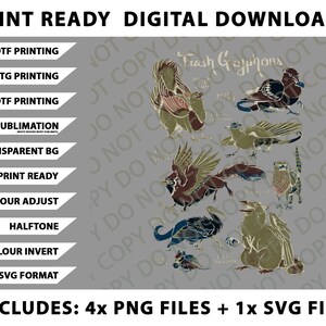 Trash Gryphons Collection Png Bundle, SVG Files, Digital Downloads - Etsy