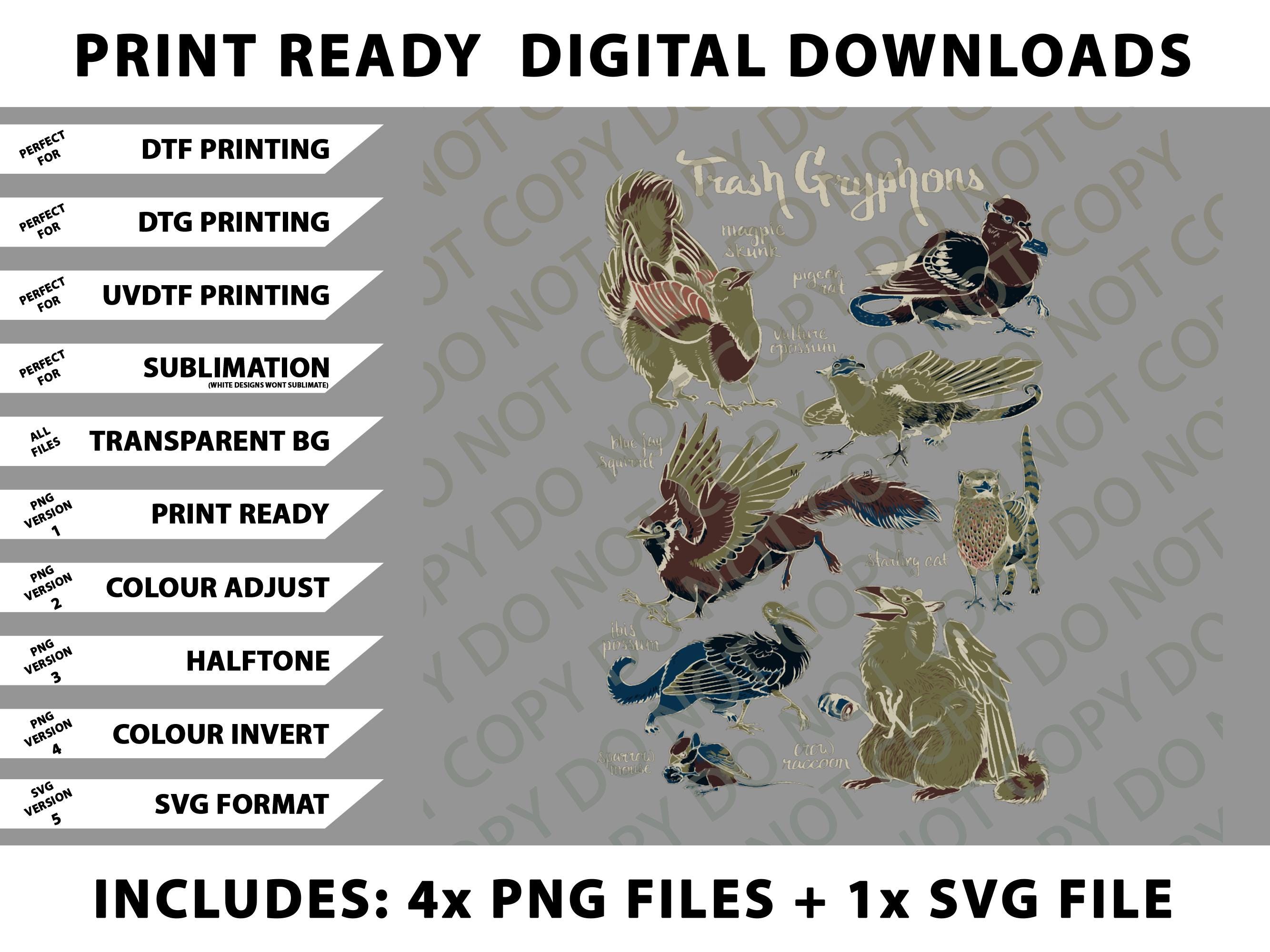 Trash Gryphons Collection Png Bundle, SVG Files, Digital Downloads - Etsy