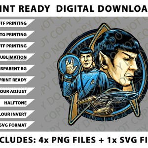 Live Long and Prosper Star Png Bundle, SVG Files, Digital Downloads - Etsy