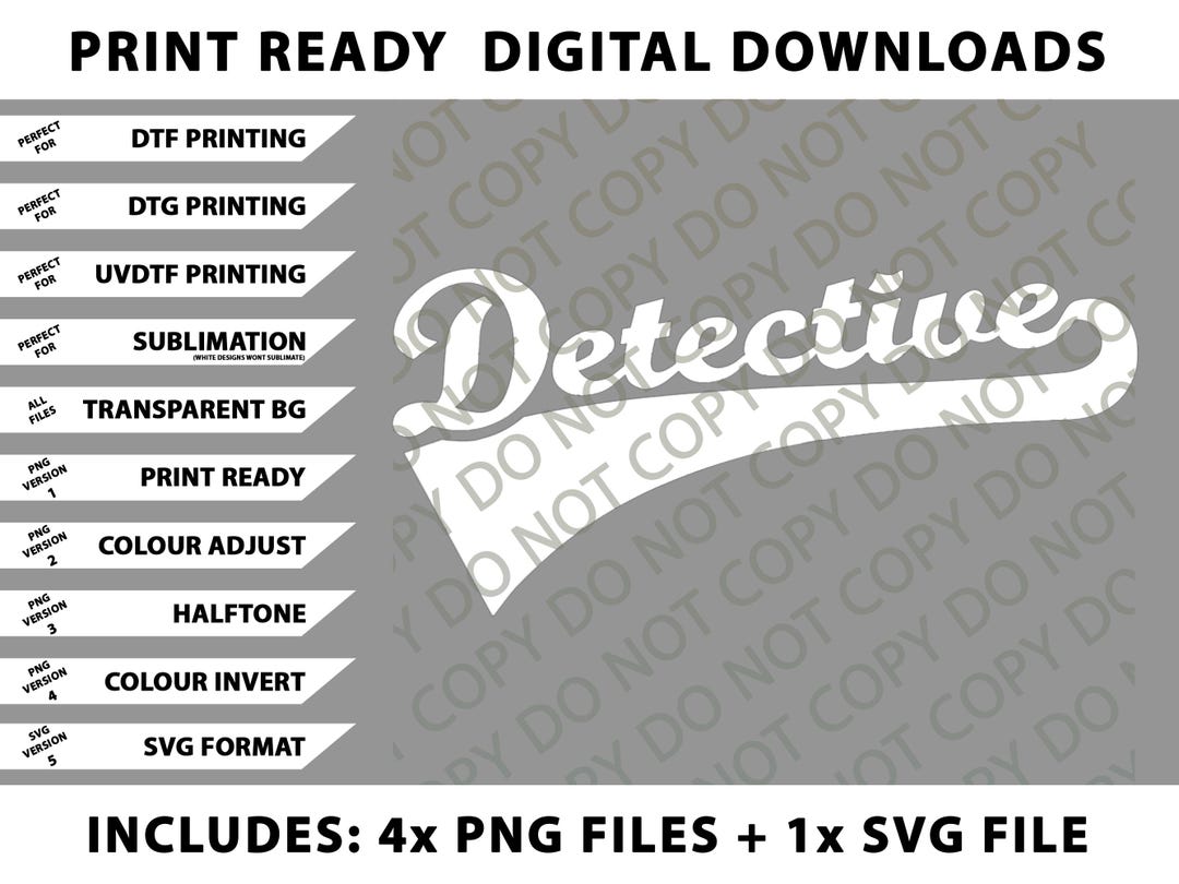 Detective Png Bundle, SVG Files, Digital Downloads Copy - Etsy