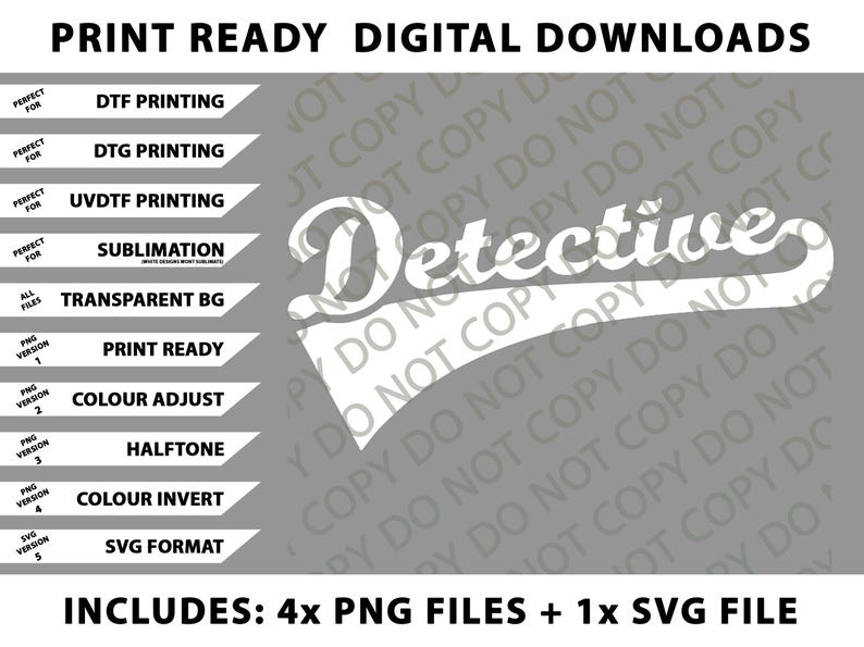 Detective Png Bundle, SVG Files, Digital Downloads Copy - Etsy