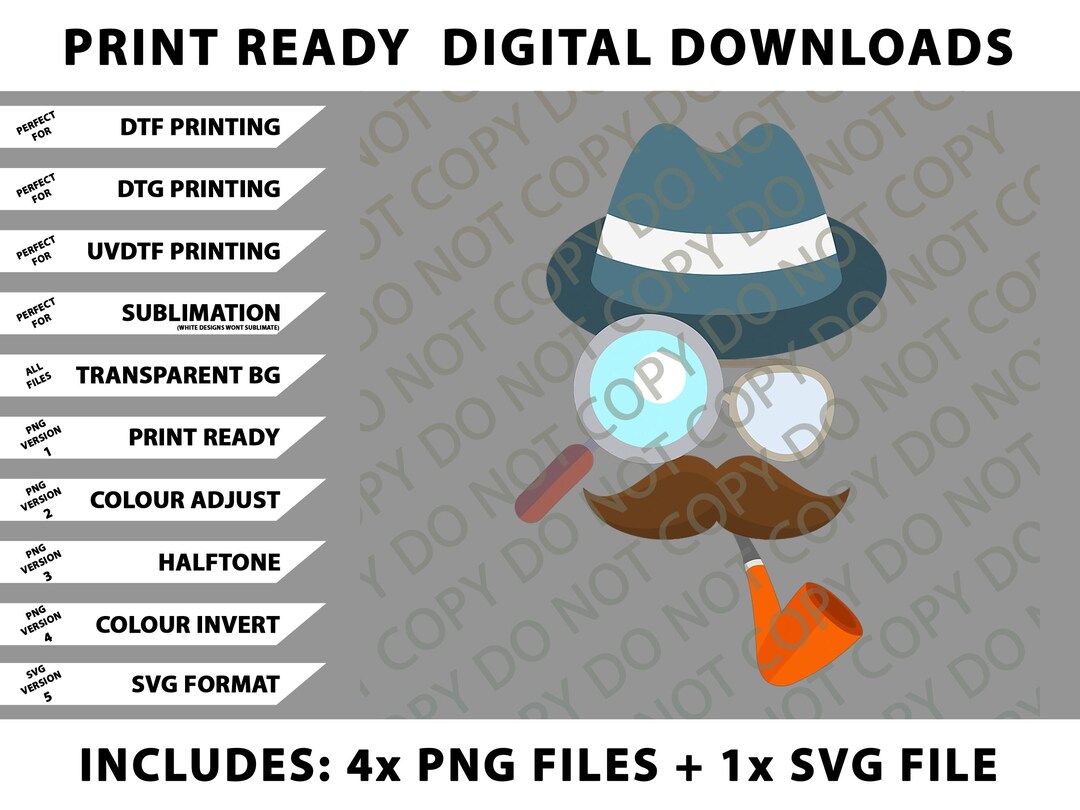 Detective Outfit Detective Hat Detective Dee Detective Kids Png Bundle ...