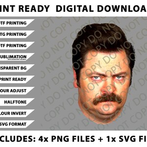 Ron Swanson Png Bundle, SVG Files, Digital Downloads - Etsy