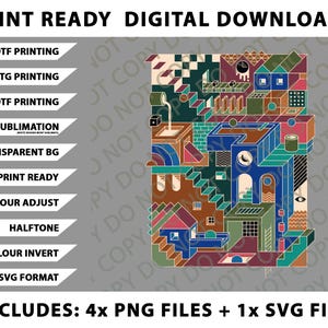 80's Escher Puzzle Mind Png Bundle, SVG Files, Digital Downloads - Etsy