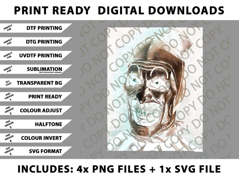 The Terrifier, Art the Clown Png Bundle, SVG Files, Digital Downloads ...