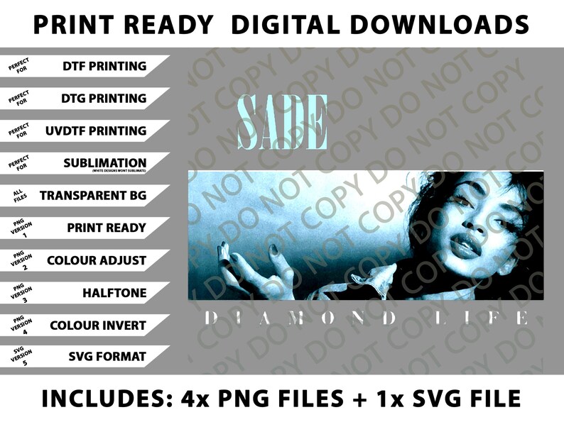 Sade Diamond Life - Transparent Png Bundle, SVG Files, Digital ...