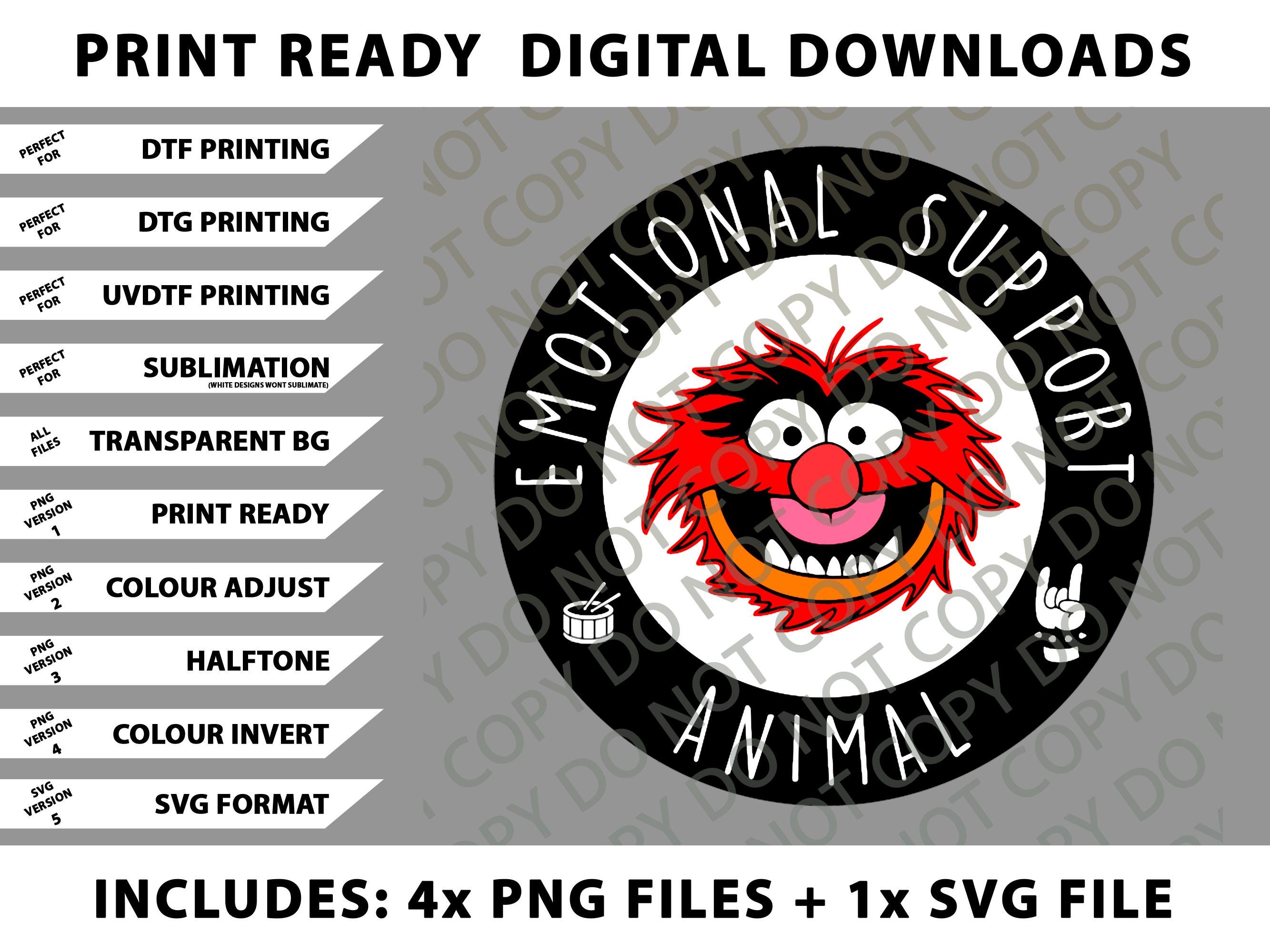 Muppets Animal Emotional Support Animal Drummer Png Bundle, SVG Files ...
