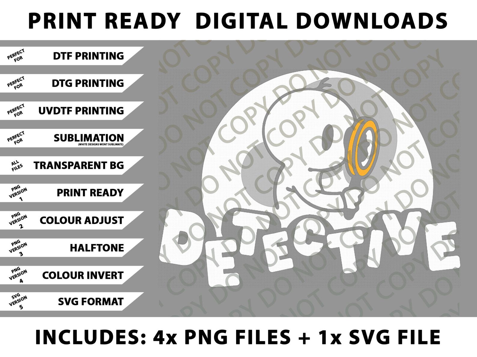 Detective Spy Investigator Private Detective Investigation Png Bundle ...