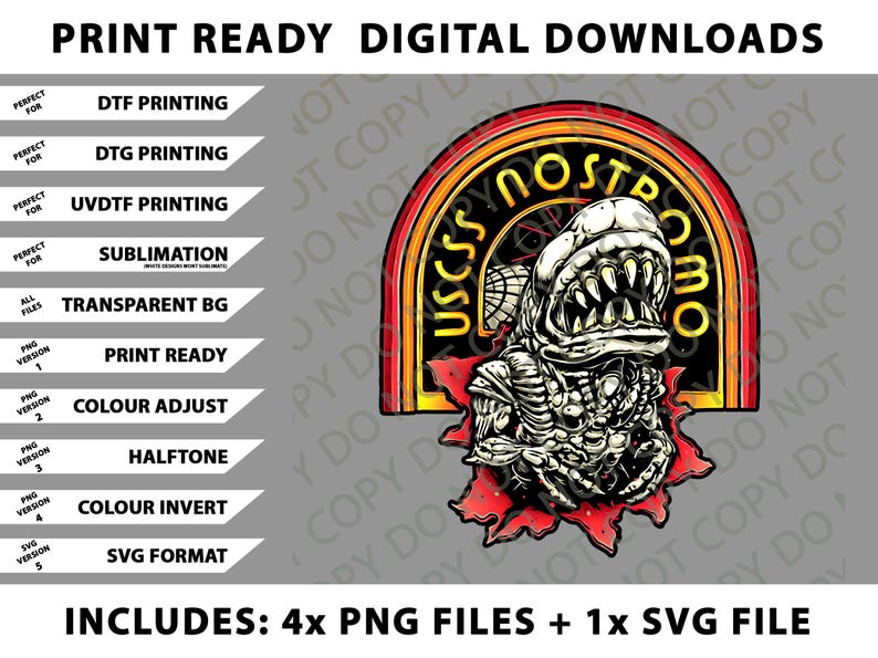 Chest Burster, Alien Movie 80s Classic Png Bundle, SVG Files, Digital ...