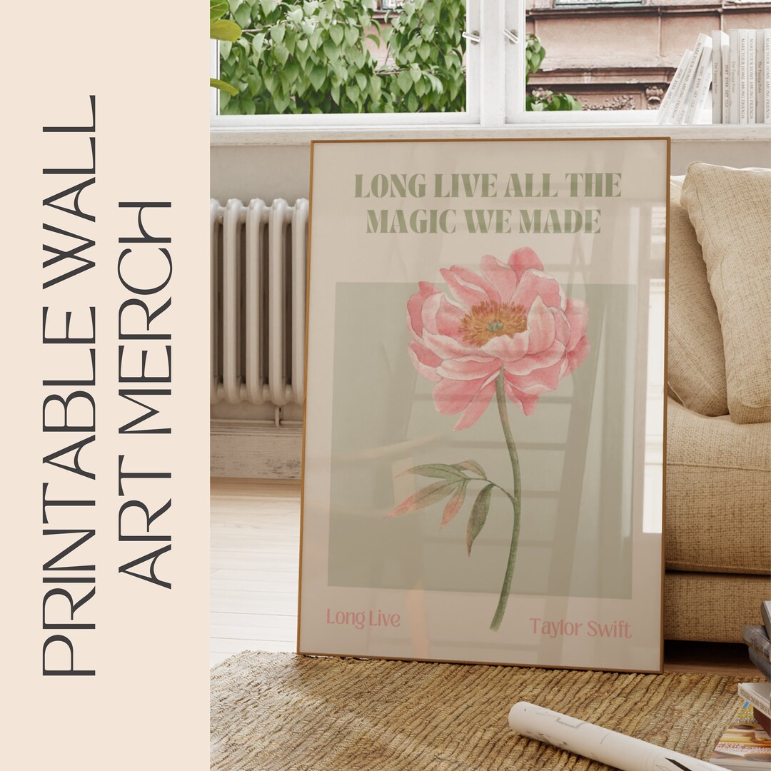 Long Live Floral Print Speak Now Taylors Version Wall Print Subtle ...