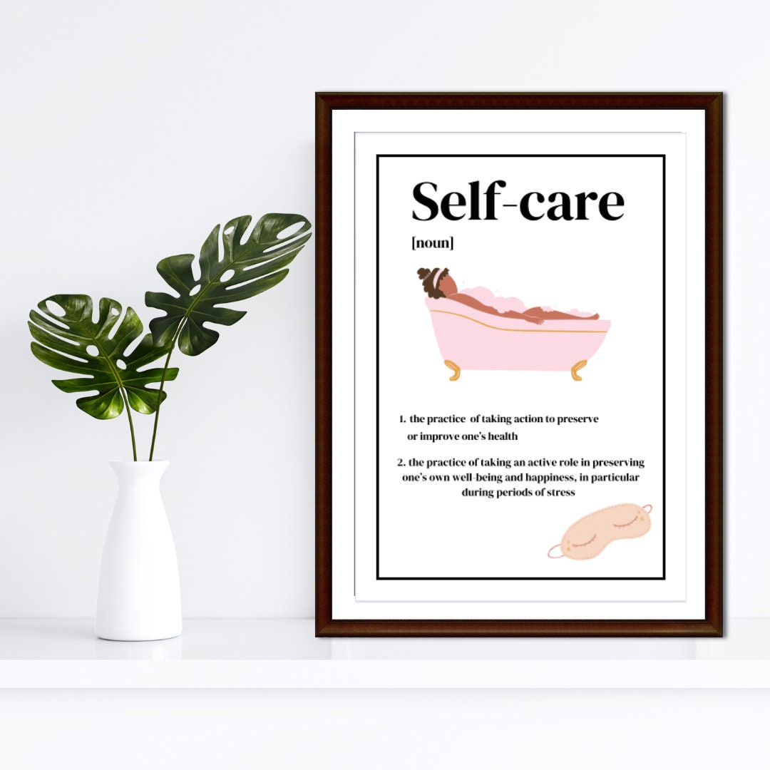 Self Care Pretty Cute Bath Definition Poster - Etsy