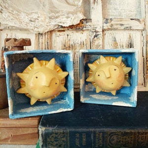 Paperclay Sun Shadow Box Figure - Etsy