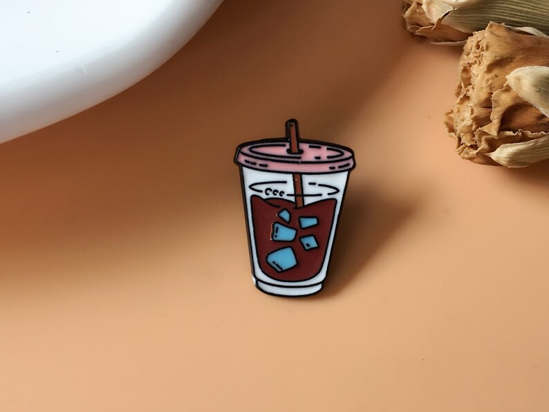 Coffee Enamel Pin Coffee Lovers Badge Pin Lapel Pin Collar Pin Enamel ...