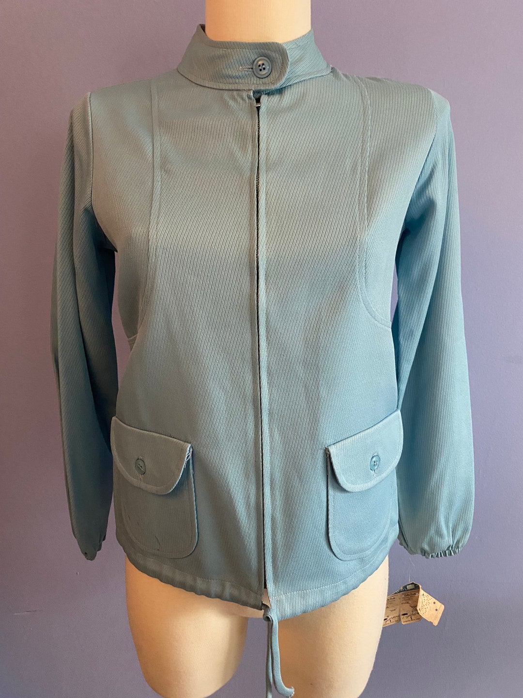Vintage 1960’s-70’s Mod Baby Blue Bobbie Brooks Jacket Zip Front Tags ...