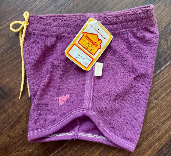 Vintage 1970’s Purple Terry Cloth Girls Shorts 6x Tags - Gem