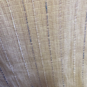 Vintage 1960’s-70’s Loose Open Weave Drapery Fabric Blue White Striped ...