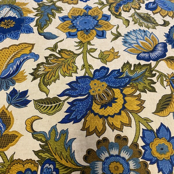 Waverly Blue Fabric - Etsy