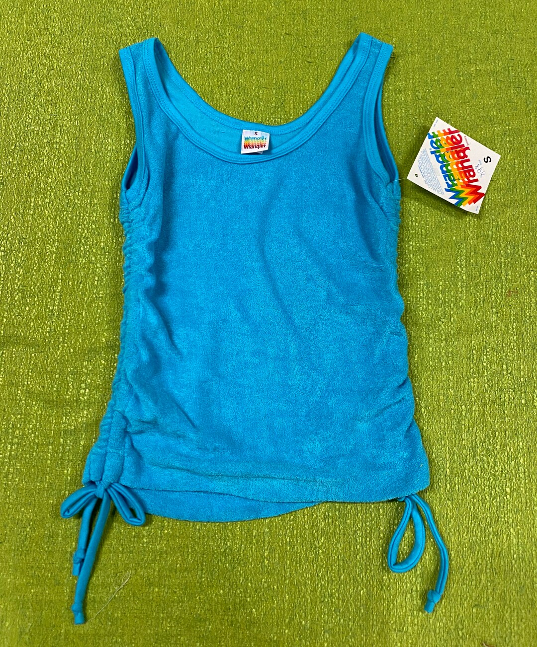 Vintage 1970’s Wrangler Blue Terry Cloth Top Shirt Small Deadstock ...