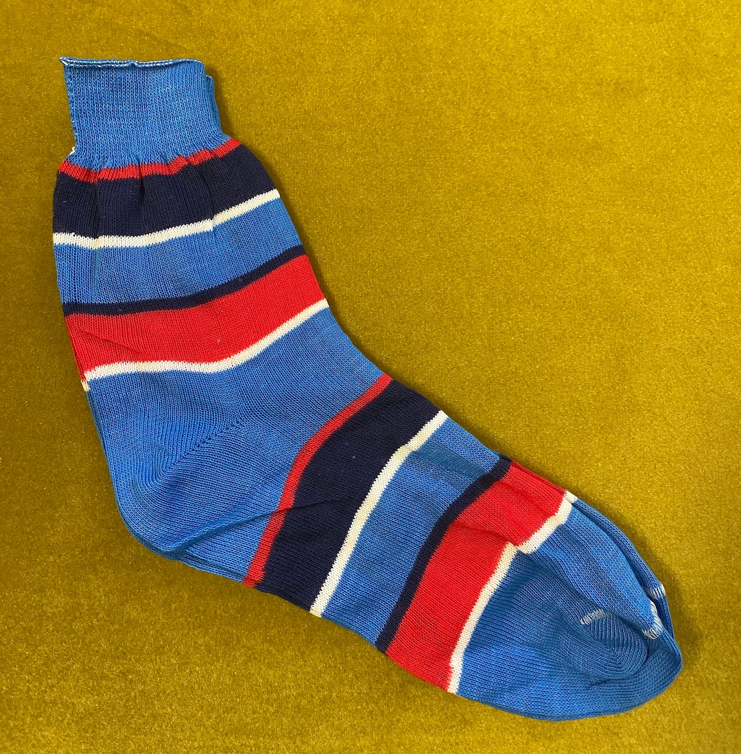 Vintage 1960’s-70’s Boys Striped 100% Cotton Socks Sport Sox 9 1/2 ...