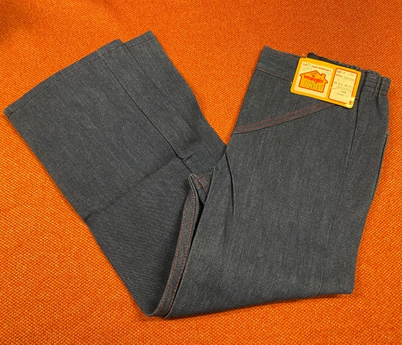 Vintage 1970’s Wrangler Kids Red Stitch Buttons Jeans… - Gem