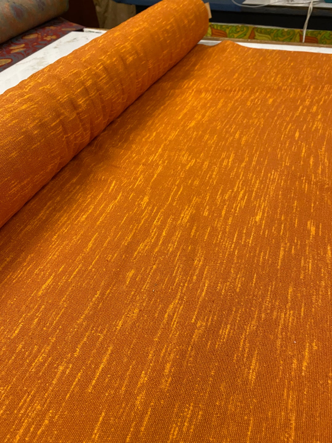 Vintage 1960’s-70’s MCM Orange Cotton Drapery Fabric 48” Wide BTY - Etsy