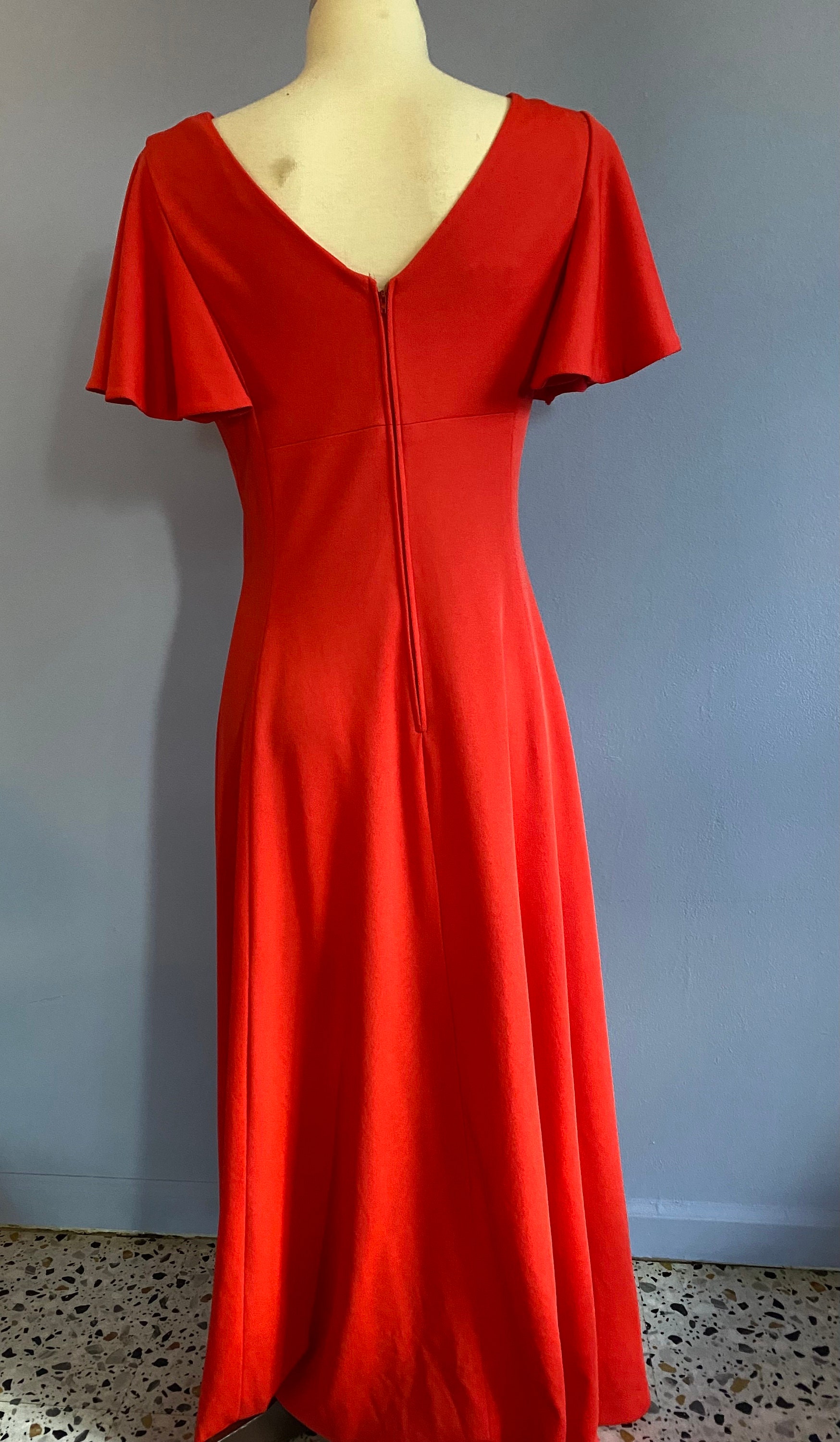 Vintage 1970s Alison Ayres Red Stretch Knit Poly Maxi Dress 70s - Etsy