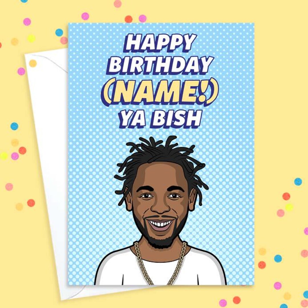 Kendrick Birthday Card Hip Hop Birthday Card for Boyfriend Raper Card ...
