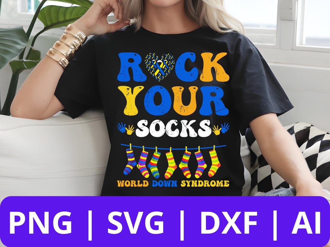 Rock Your Socks World Down Syndrome Day Digital T-shirt Design ...