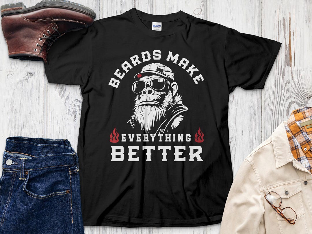 Beards Make Everything Better PNG, Funny Bearded Ape Digital Download ...