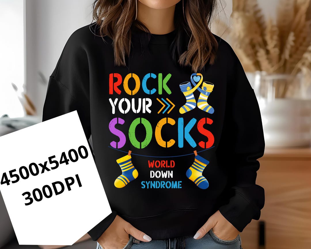 Rock Your Socks World Down Syndrome Day Digital T-shirt Design ...