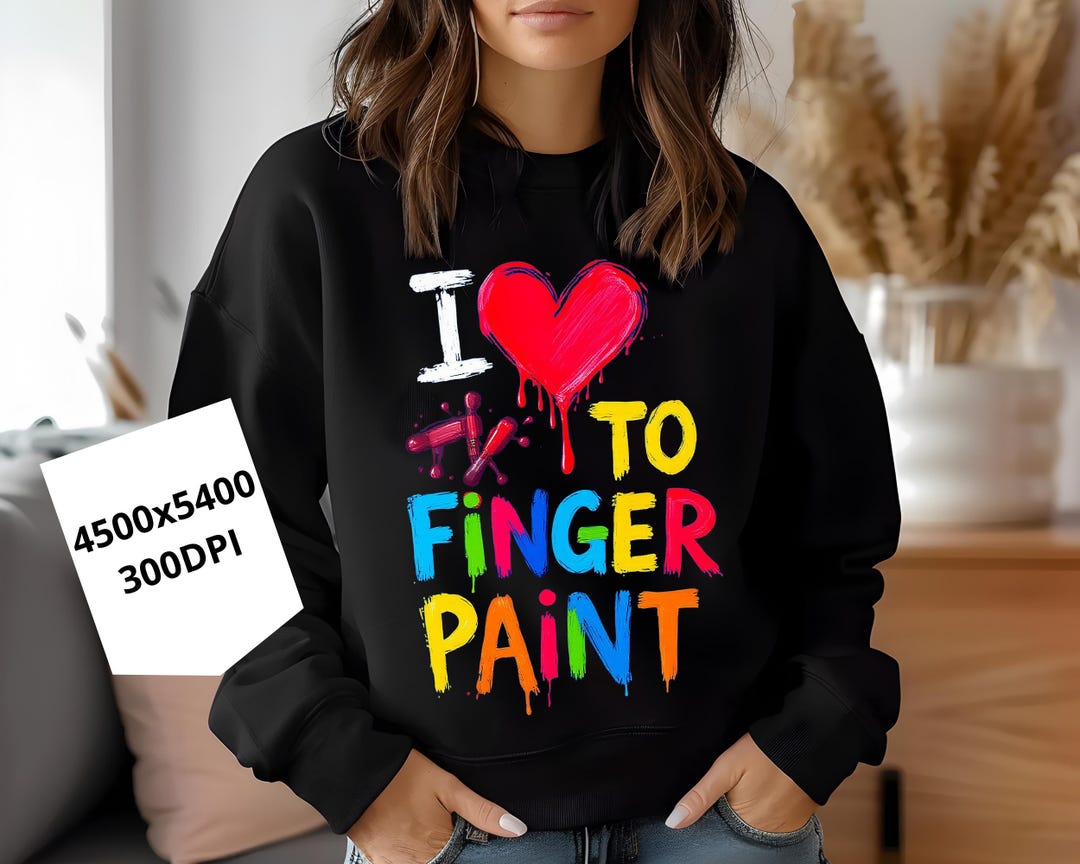 I Love to Finger Paint PNG | Funny Art Quote Digital Download for Kids ...